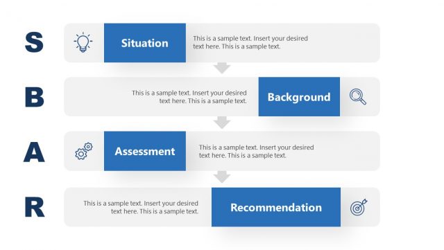 4 Steps PowerPoint SBAR Model - SlideModel