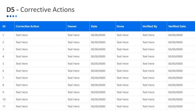 Define Corrective Action 8D Analysis Report Template - SlideModel