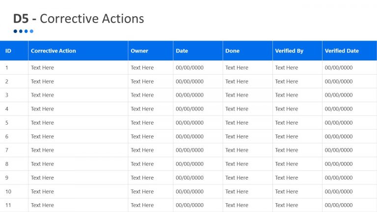Define Corrective Action 8D Analysis Report Template - SlideModel