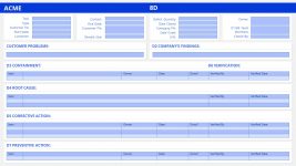 8D Analysis One Page Report PowerPoint - SlideModel