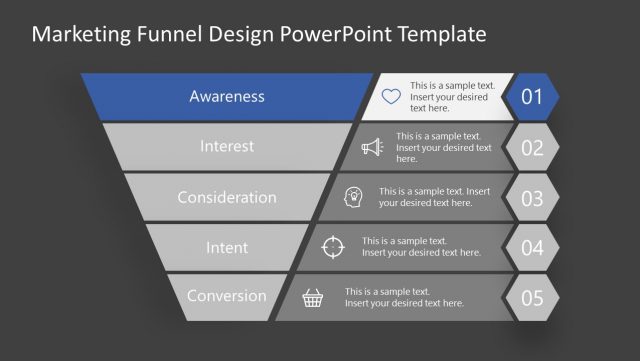 PowerPoint Marketing Funnel Awareness Stage - SlideModel