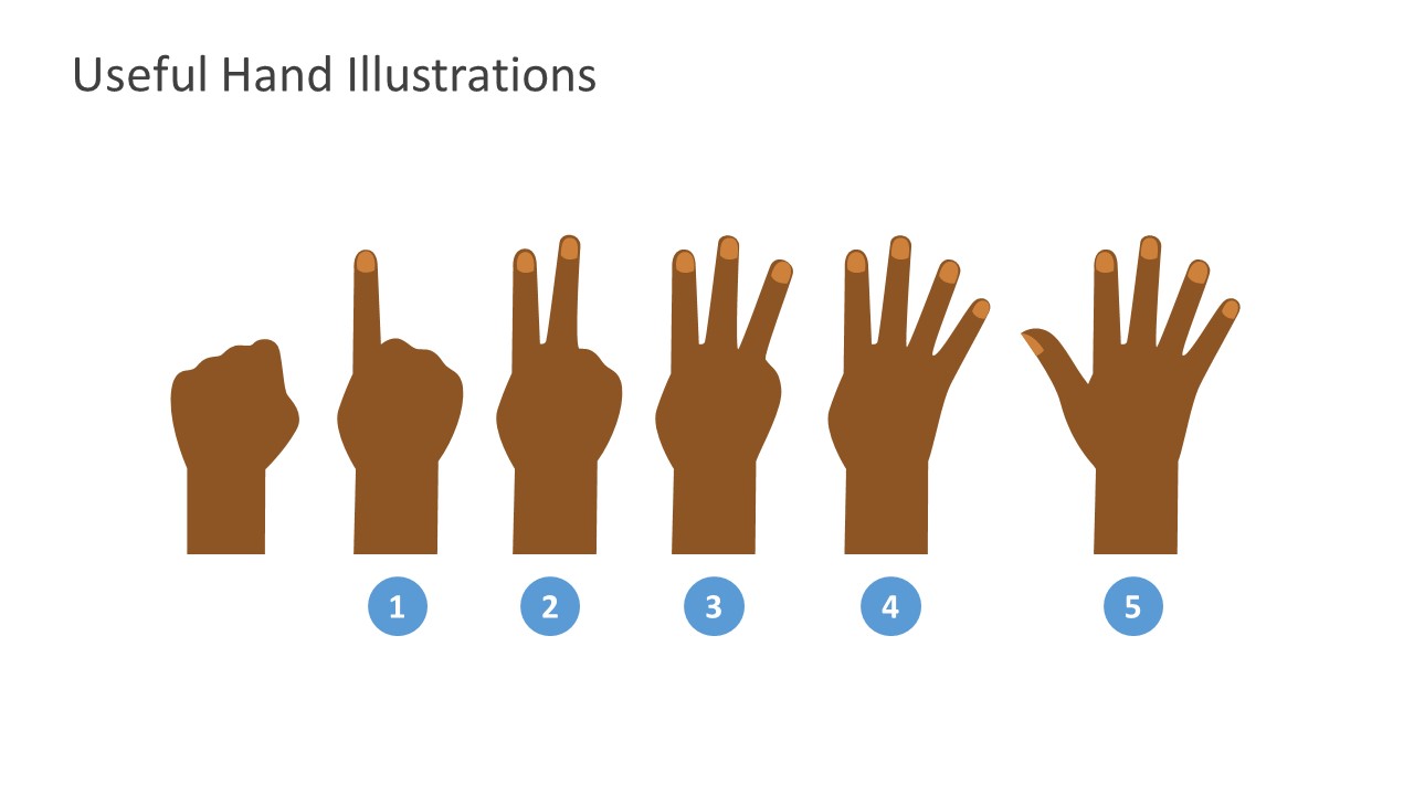 1 to 5 Hand Concept PowerPoint Template - SlideModel