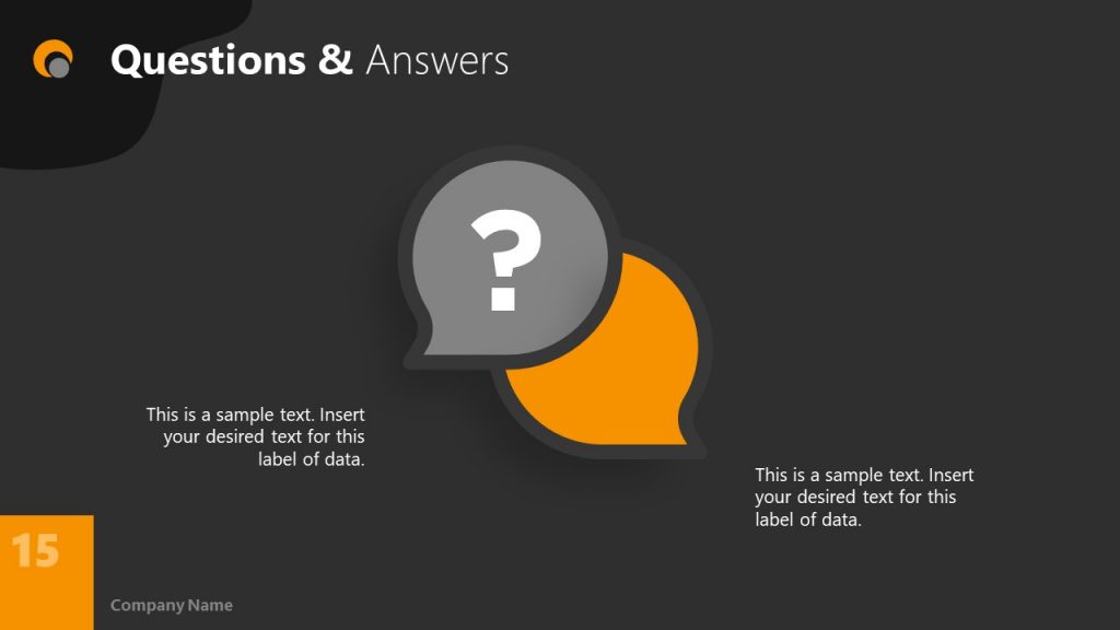 Dark Background Business PowerPoint QAs - SlideModel