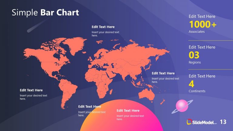 Space PowerPoint Template Theme World Map - SlideModel