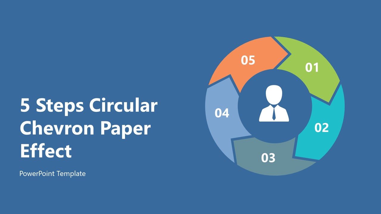 5 Steps Chevron PowerPoint Diagram - SlideModel