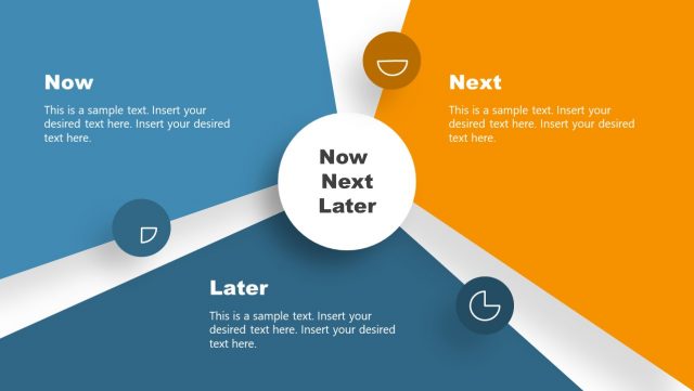 Now Next Later Product Roadmap Paper Parts PowerPoint - SlideModel