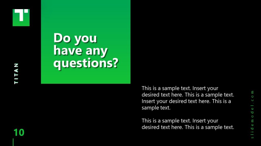 Titan Business PowerPoint Q&A Slide - SlideModel