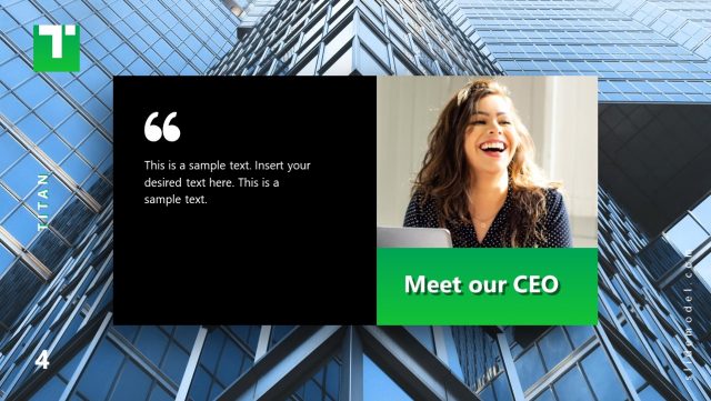 Titan Business PowerPoint CEO Slide - SlideModel