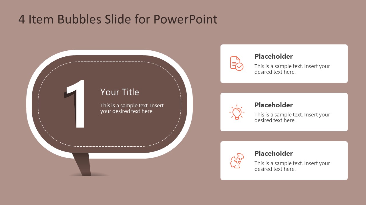 Retro Style 4-Step Bubbles PowerPoint Template - SlideModel