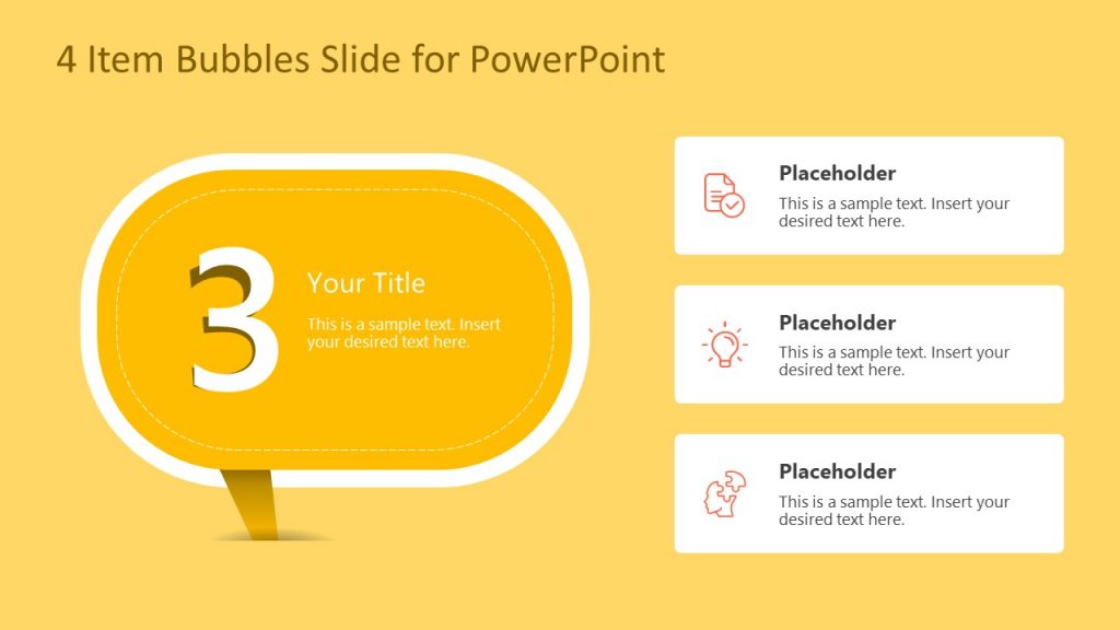 Speech Bubbles Step 3 PowerPoint - SlideModel