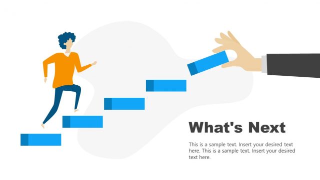 5 Steps Whats Next Stair Diagram PowerPoint - SlideModel