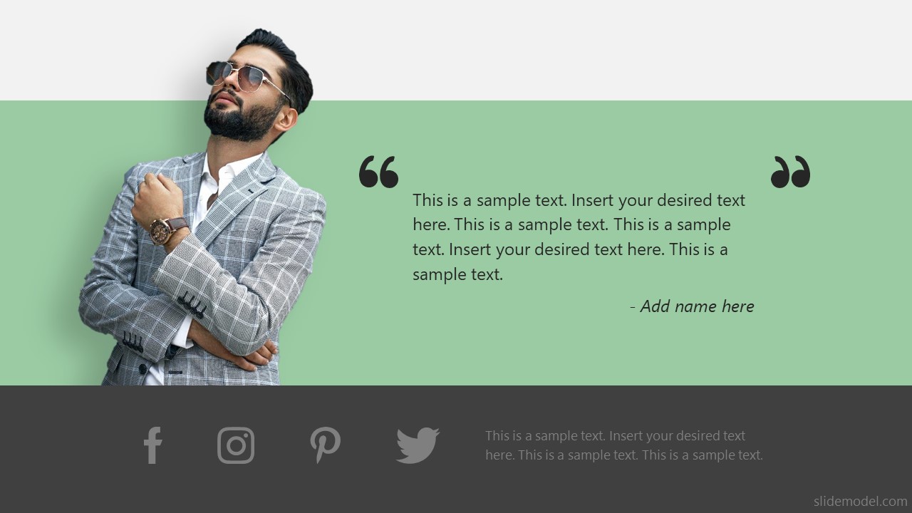 Testimonial Slide PowerPoint Template & Presentation Slides