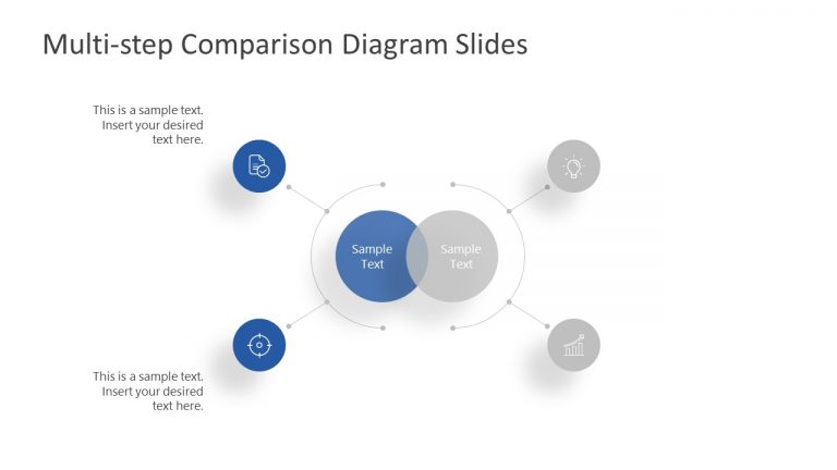 Comparison Blue 2 Steps PowerPoint Diagram - SlideModel
