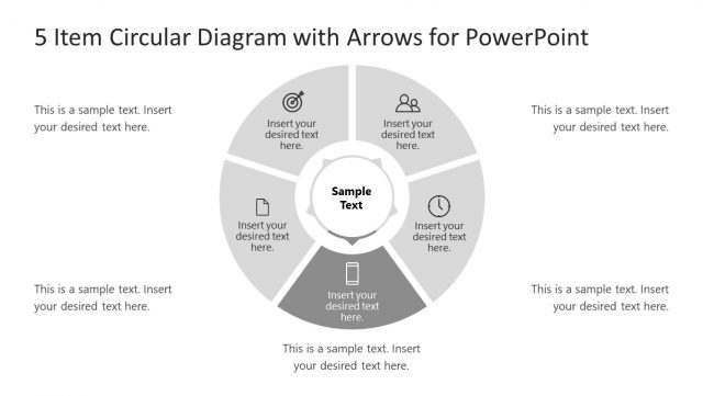 5 Steps 3 Item PowerPoint Circular Diagram - SlideModel