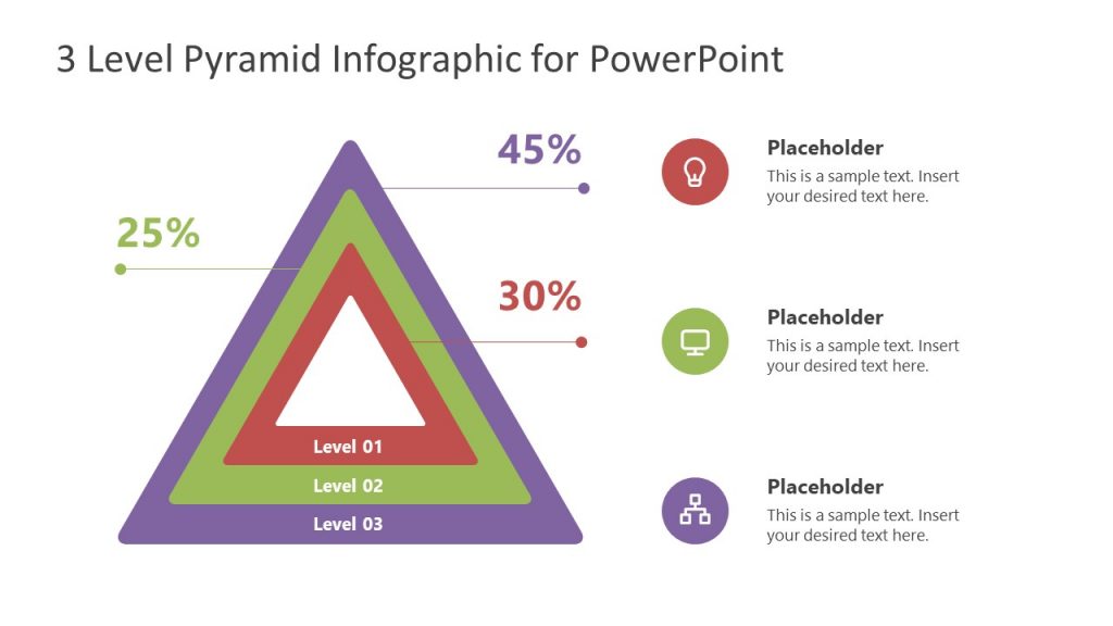 3 Level Pyramid Diagram PPT - SlideModel