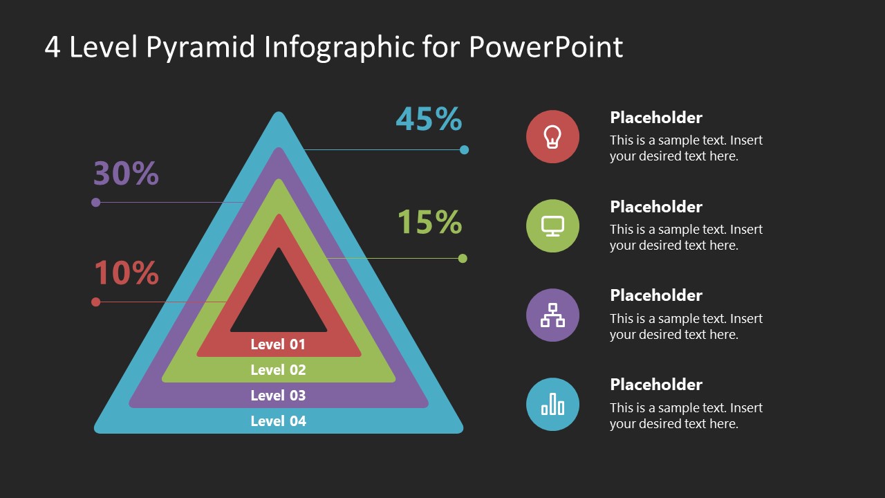 4-Level Pyramid Infographic Diagram for PowerPoint - SlideModel