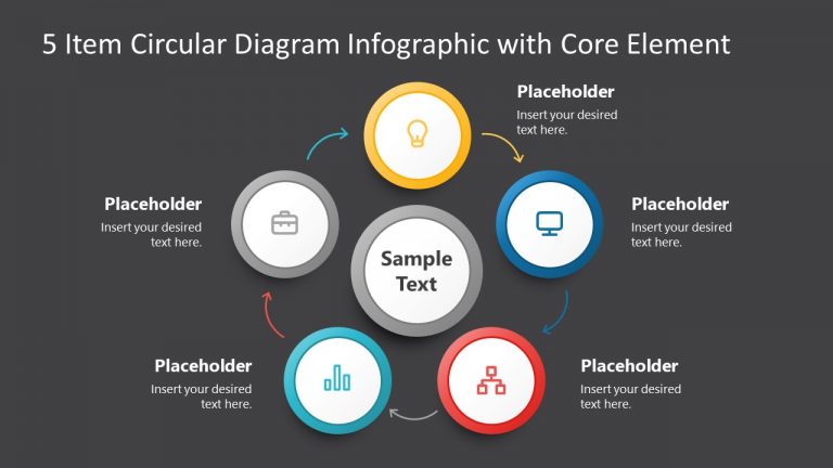 5 Steps Creative Diagram Core PowerPoint - SlideModel