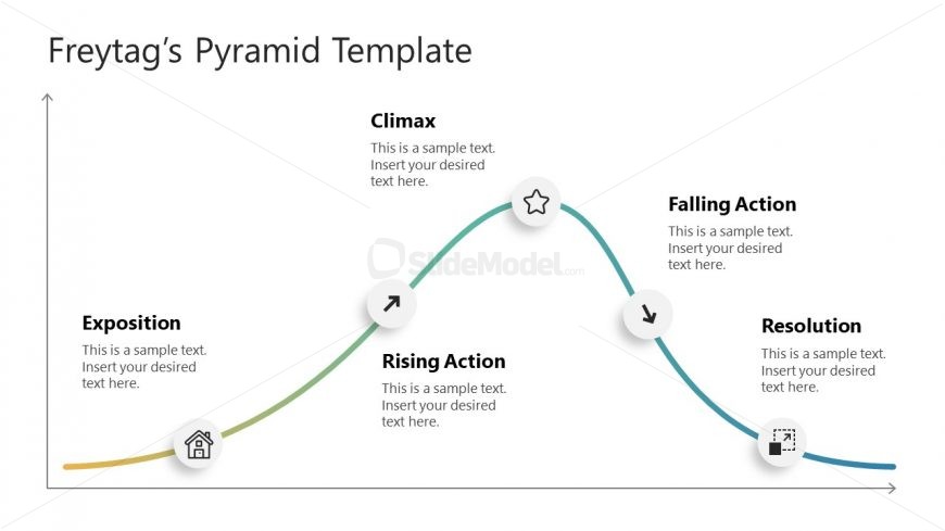 Freytag Pyramid PowerPoint Template SlideModel