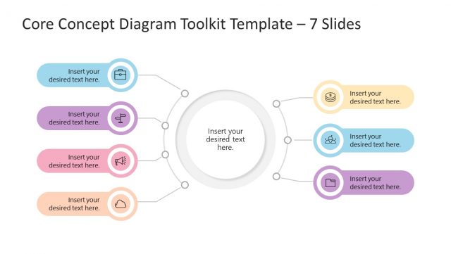 7 Items Core Concept PowerPoint Diagram - SlideModel