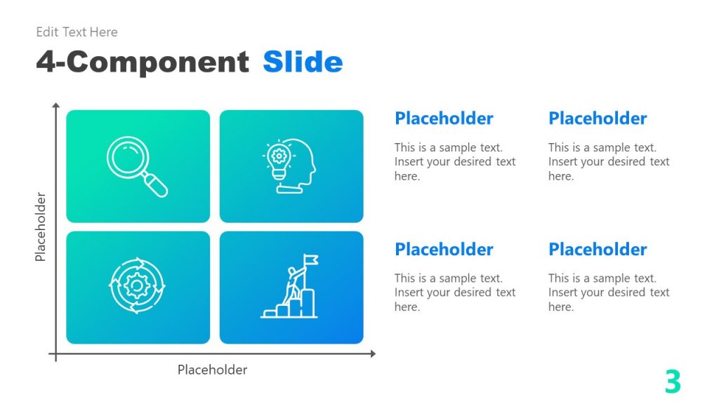 4 Component Business Executive Template - SlideModel