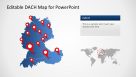 DACH Map Editable Blue Slide - SlideModel