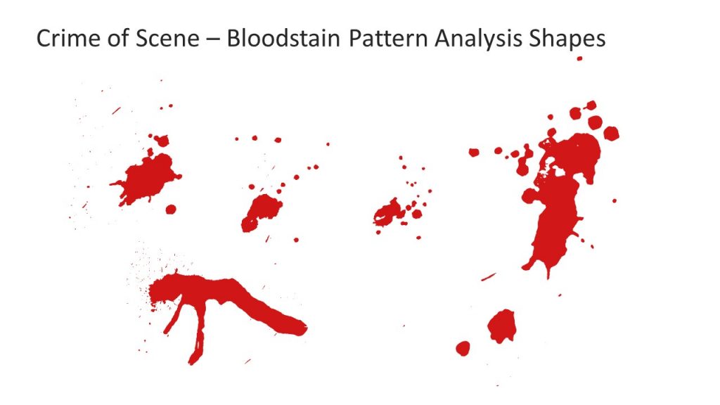 Bloodstrain & Blood Splatter Illustration in PowerPoint Slide