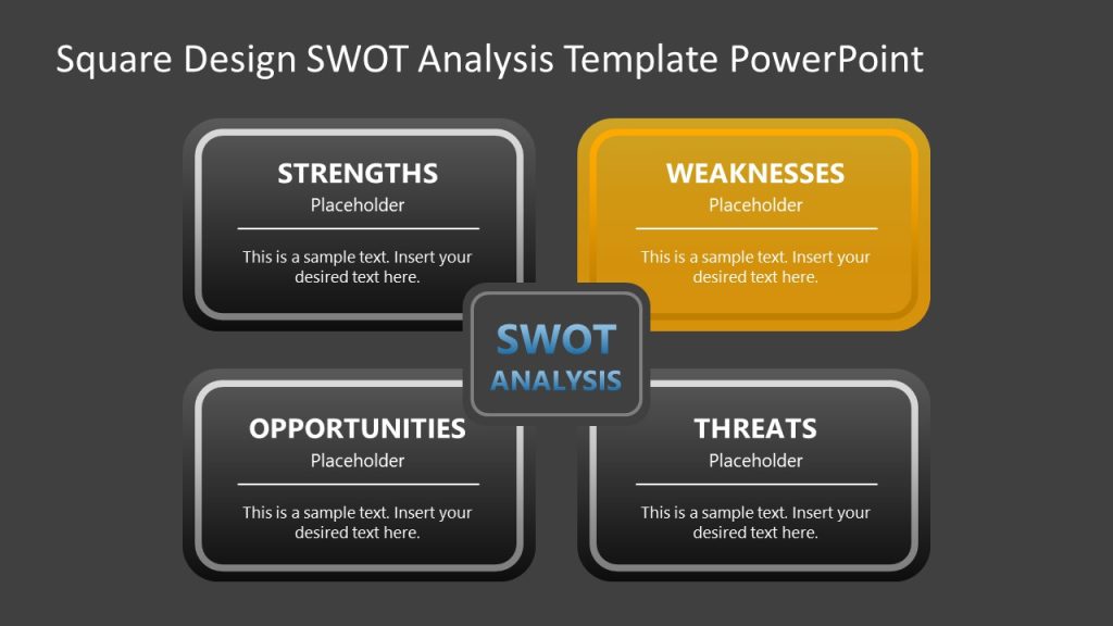 Editable Weaknesses Spotlight Slide - SWOT PPT Template - SlideModel