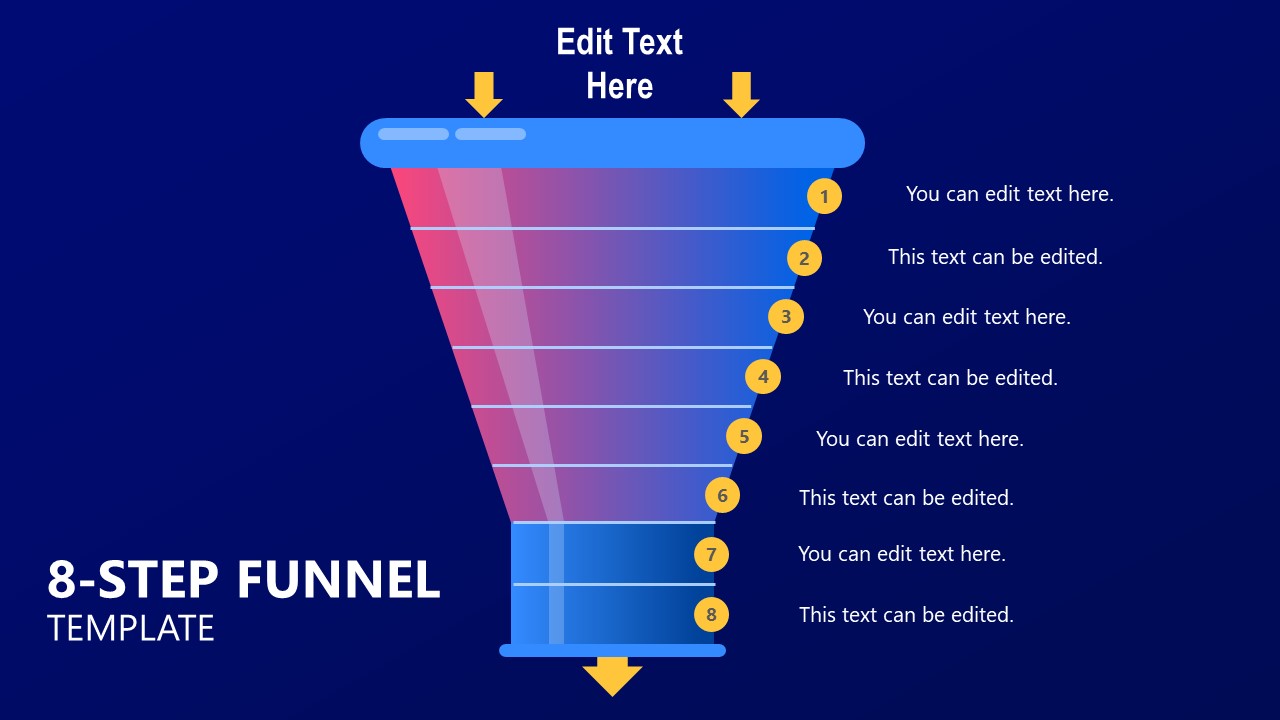 8-Step Funnel Template for PowerPoint - SlideModel