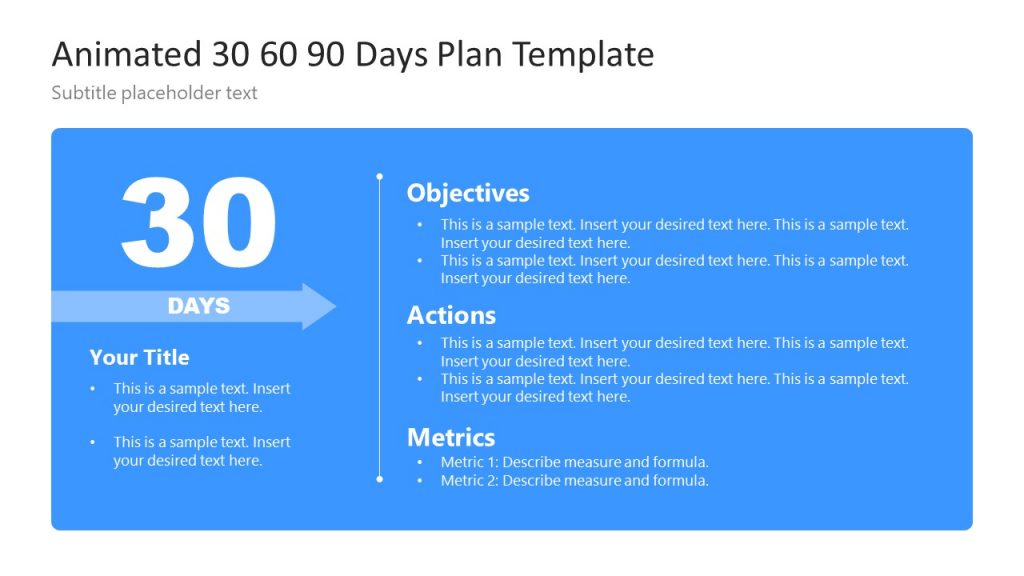 30 Days Plan Objectives in PowerPoint - SlideModel