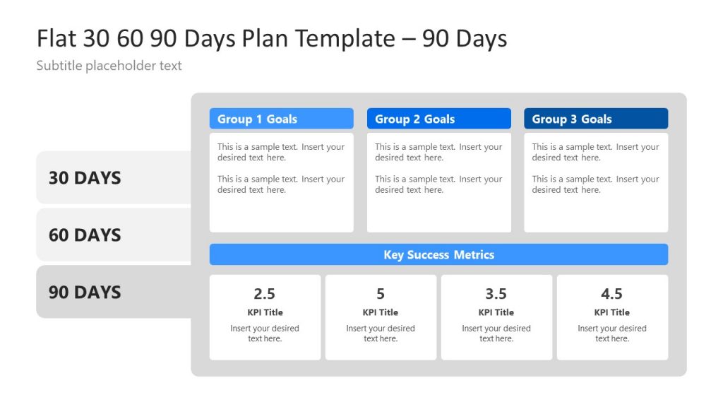 PowerPoint Timeline 30 60 90 Days Plan Template - SlideModel