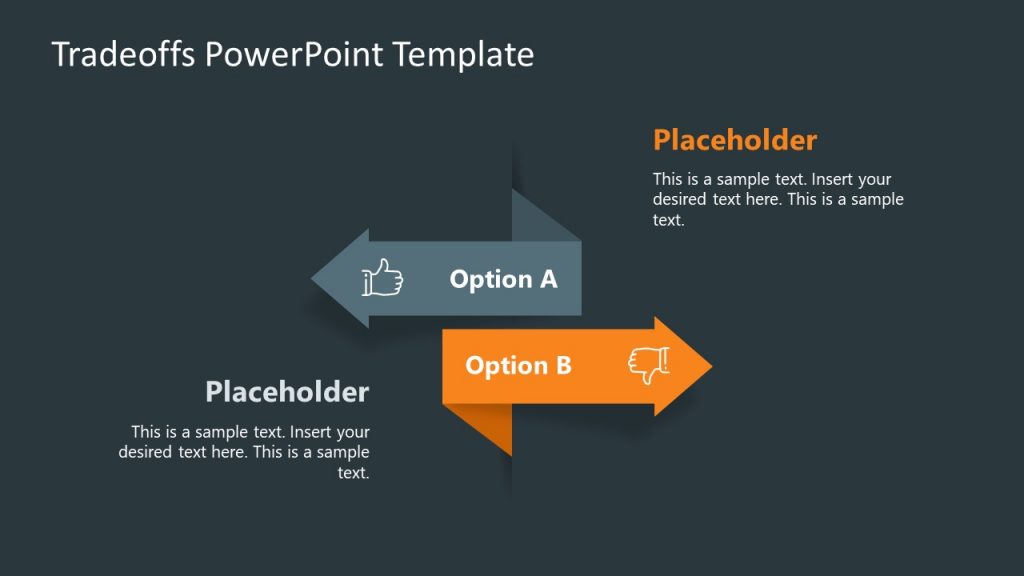 2 Arrows Tradeoffs PowerPoint - SlideModel