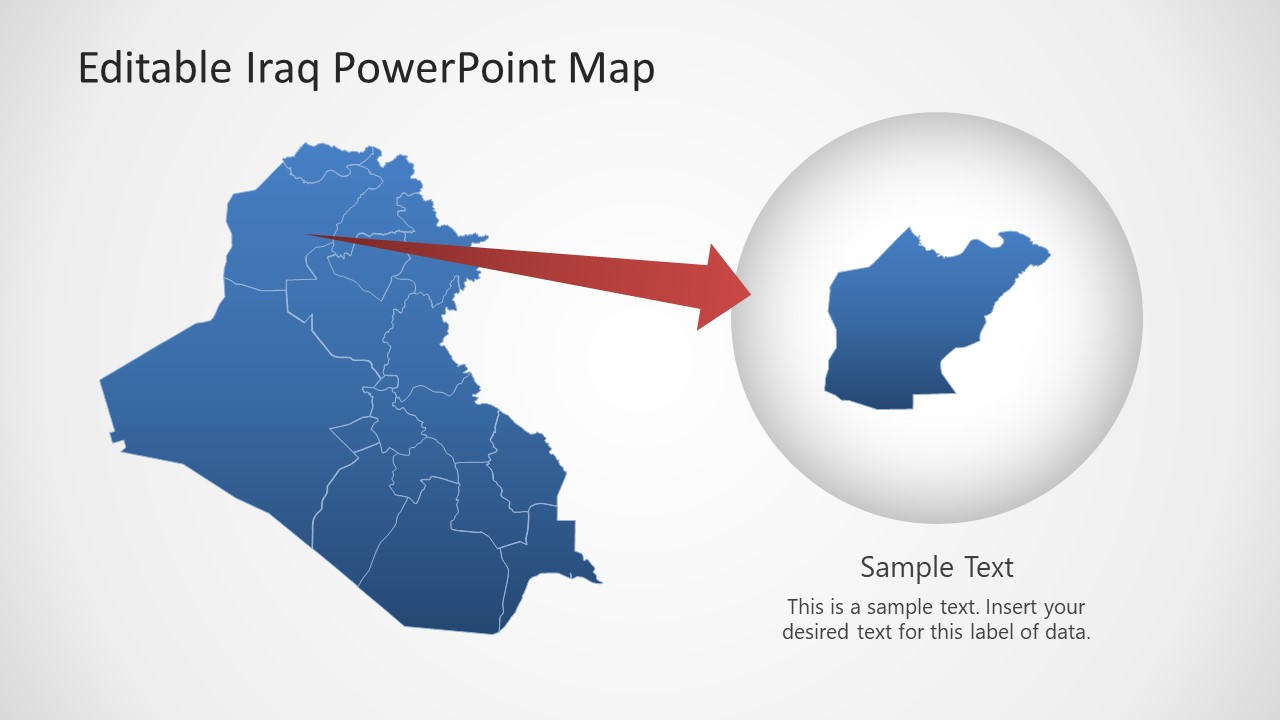 Editable Iraq PowerPoint Map - SlideModel