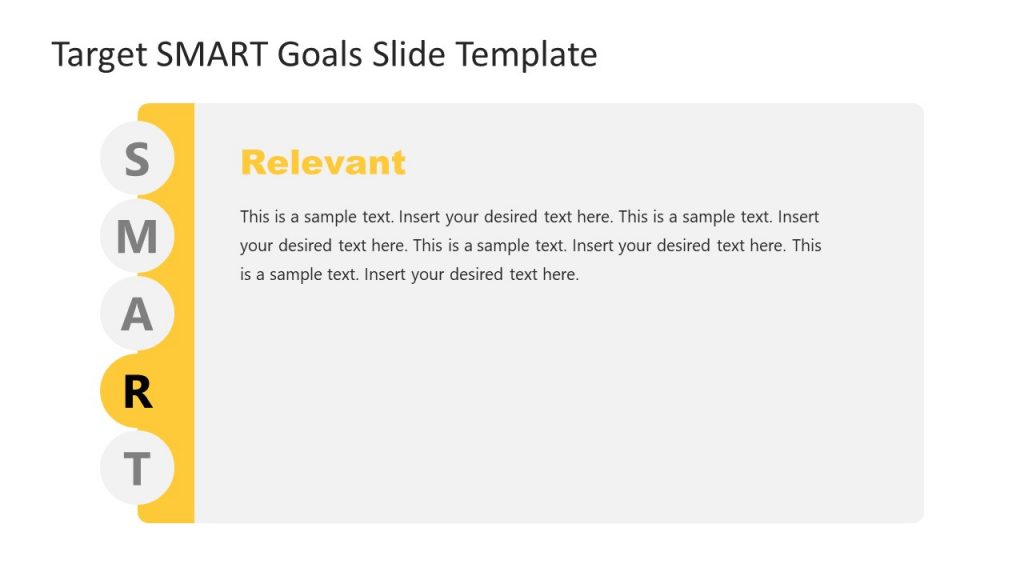 Presentation of Relevant SMART Goals Target PPT - SlideModel