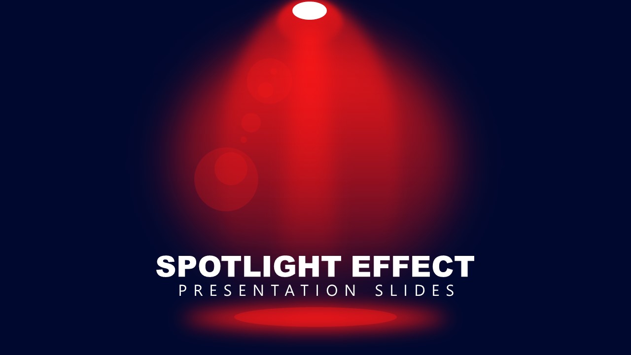 Spotlight Effect Presentation Slides Template for PowerPoint