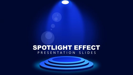 Blue Spotlight PowerPoint Slide for Highlighting Object - SlideModel