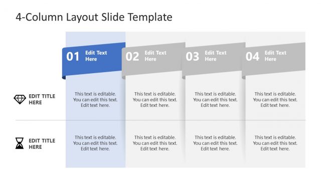 Step 1 4 Column PowerPoint Diagram - SlideModel