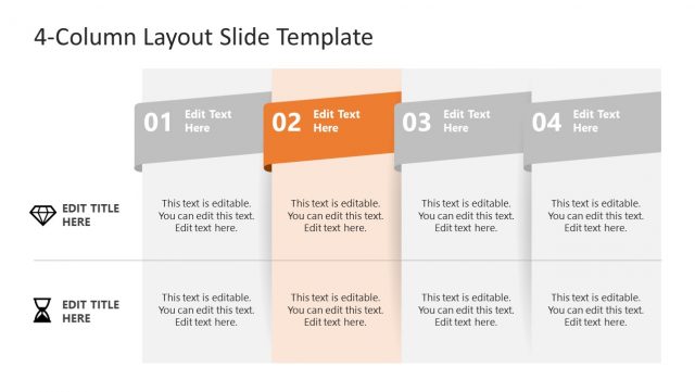 Step 2 4 Column PowerPoint Diagram - SlideModel