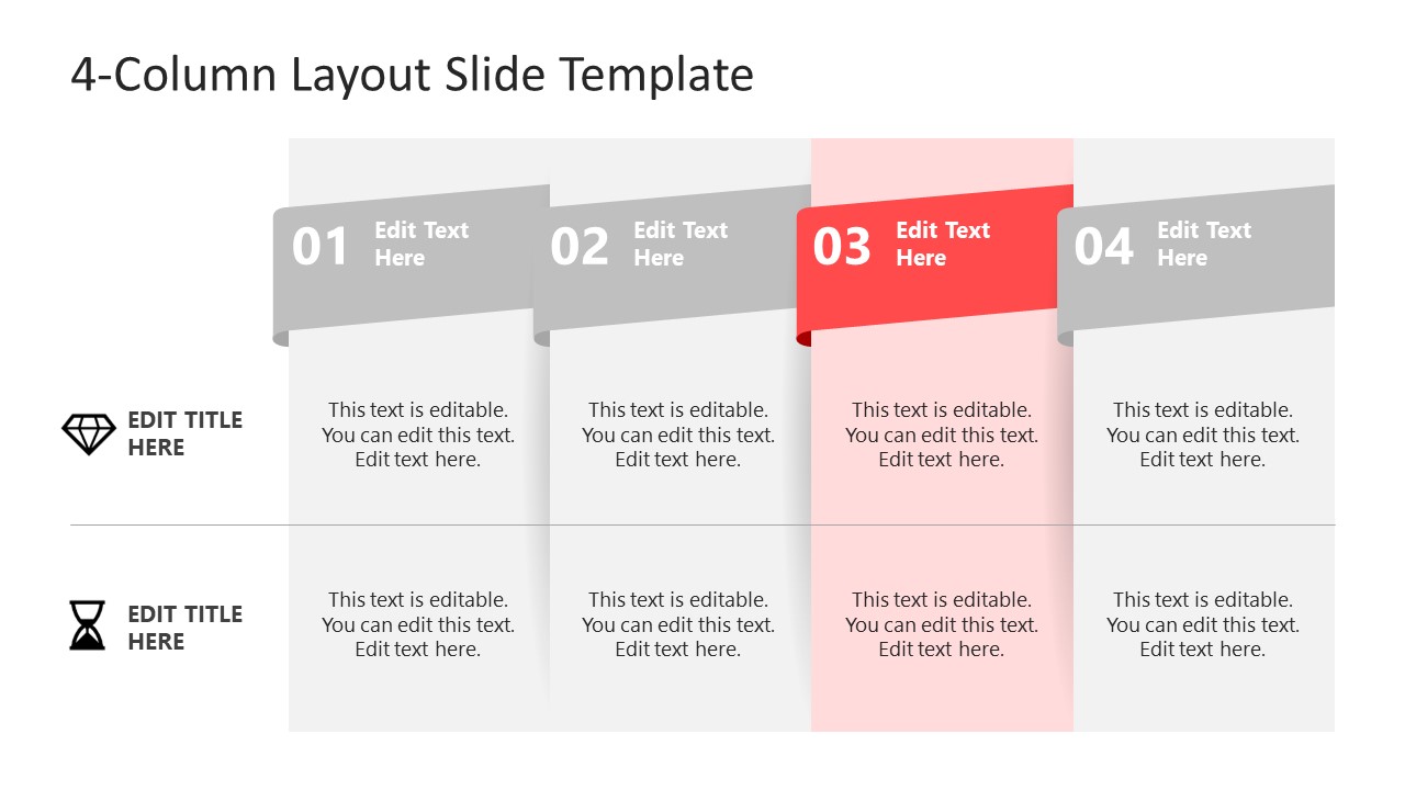 4-Column Layout Slide Template for PowerPoint - SlideModel