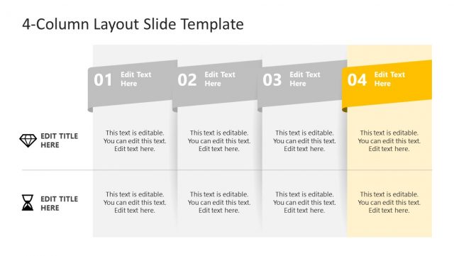 Step 4 4 Column PowerPoint Diagram - SlideModel