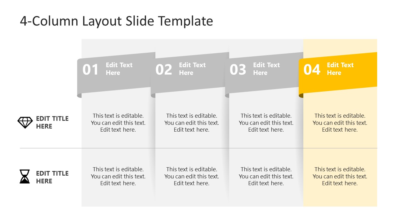4-Column Layout Slide Template for PowerPoint - SlideModel