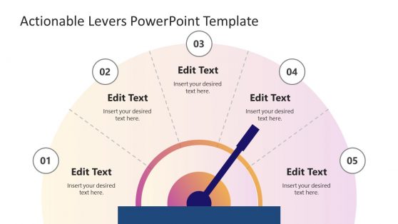 Lever Illustration Template for 5 Steps Process - SlideModel