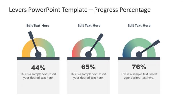 3 Levers Percentage PowerPoint - SlideModel