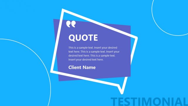 Client Testimonial Chat Message Template - SlideModel