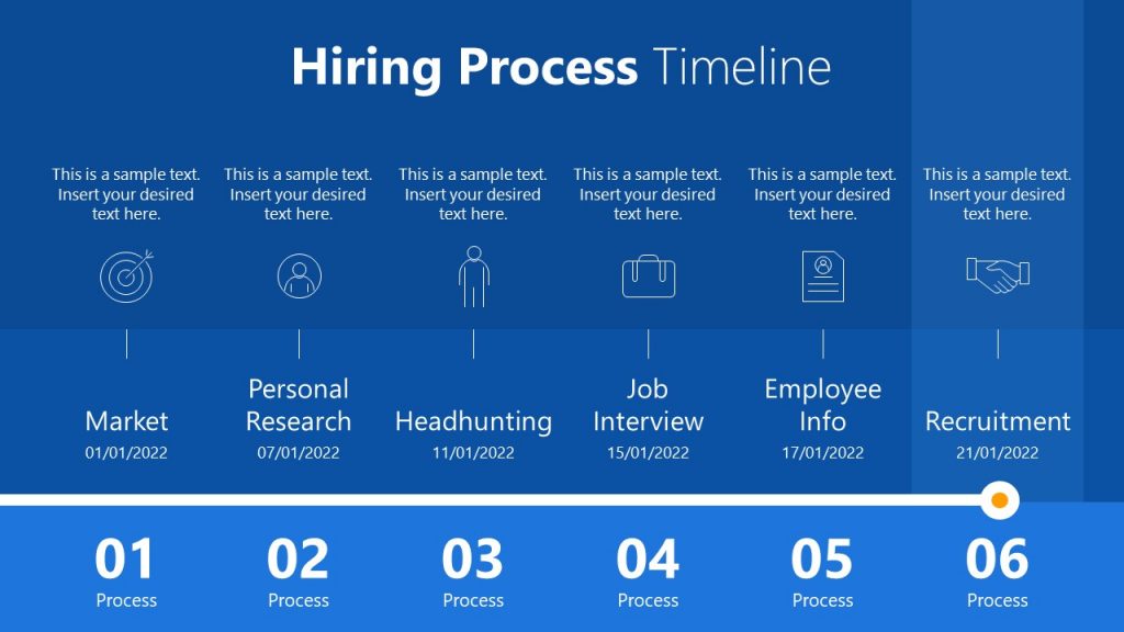 Hiring Process Timeline Recruitment Stage Template - SlideModel