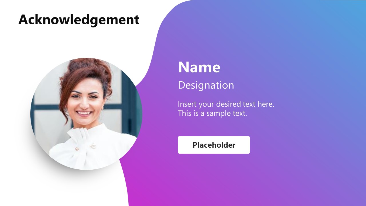 Acknowledgement Slides Template for Business Presentations