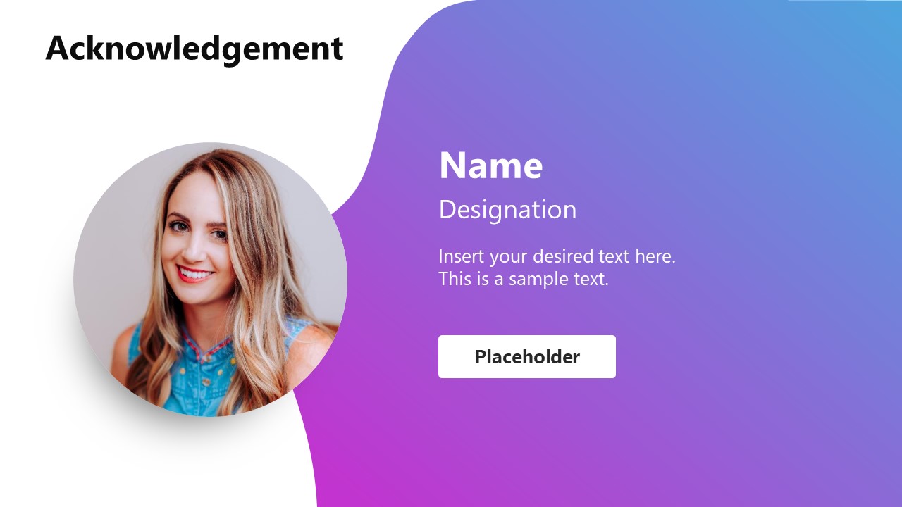 Acknowledgement Slides Template for Business Presentations