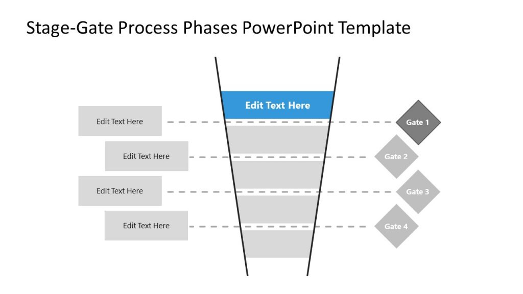 5 Phase Step 1 Stage-Gate Process PowerPoint - SlideModel