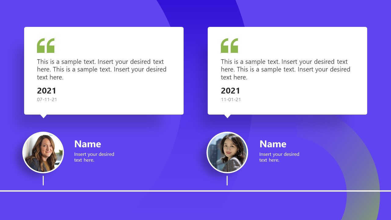 Timeline Testimonials Slide Template & Presentation Slides