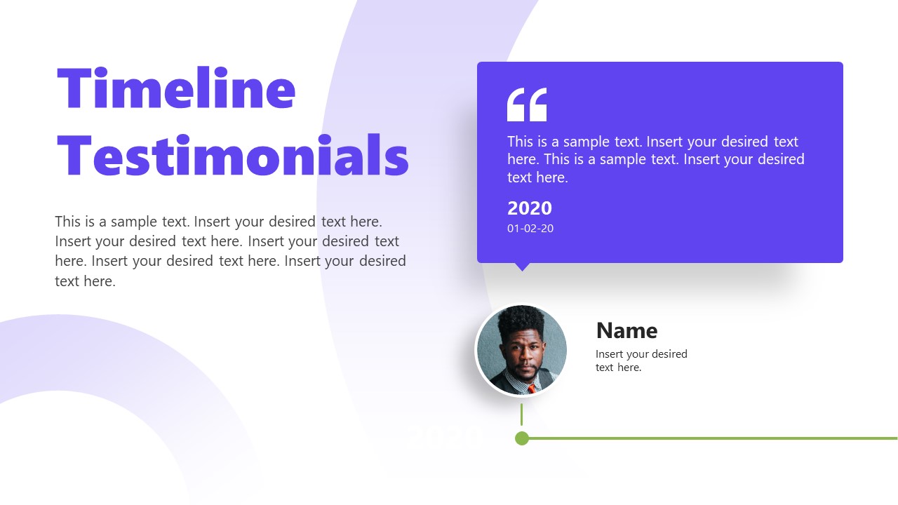 Timeline Testimonials Slide Template & Presentation Slides