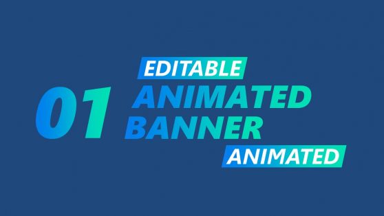 Gradient Text Animated Banner PowerPoint - SlideModel